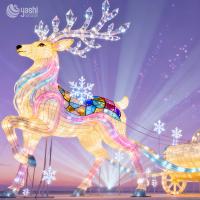 China Large-Scale Christmas Decorative Santa Claus Lanterns for Shopping Malls and Light Show Displays for sale