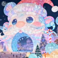 China Outdoor Themed Park Decorative Lanterns - Santa Claus Sculptural Lanterns for sale