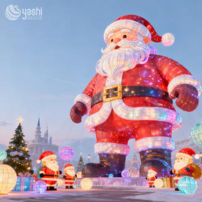 China Outdoor Themed Park Decorative Lanterns - Santa Claus Sculptural Lanterns for sale