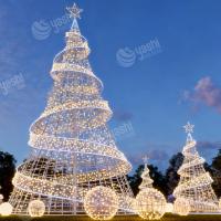 China 3D Christmas Tree LED Illuminated Decorative Lanterns for Outdoor Christmas Decorations and Shopping Mall Ornaments for sale