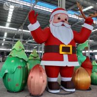 China Handmade Santa Claus silk lanterns, with customizable sizes and colors. for sale