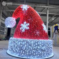 China Handmade Christmas hat decorative lanterns are used for Christmas decorations, New Year decorations and light show displays. for sale