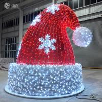 China Handmade Christmas hat decorative lanterns are used for Christmas decorations, New Year decorations and light show displays. for sale