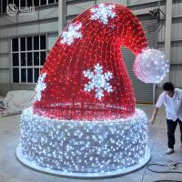 China Handmade Christmas hat decorative lanterns are used for Christmas decorations, New Year decorations and light show displays. for sale