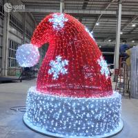 China Handmade Christmas hat decorative lanterns are used for Christmas decorations, New Year decorations and light show displays. for sale