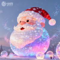 China Handmade Santa Claus silk lanterns, with customizable sizes and colors. for sale