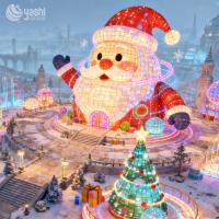 China Handmade Santa Claus silk lanterns, with customizable sizes and colors. for sale