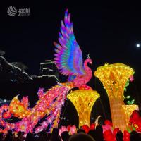China Custom Giant Phoenix Zigong Lantern, Colorful Spread Wings Phoenix Silk Light Sculpture, Waterproof Outdoor Festival Light Display for Lantern Show for sale