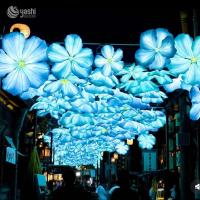 China Zigong Flower Lantern Passage Lighting - Custom 10-100m² Outdoor Festival Decor with 50,000+ Hour LED Lights for sale