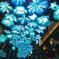 China Zigong Flower Lantern Passage Lighting - Custom 10-100m² Outdoor Festival Decor with 50,000+ Hour LED Lights for sale