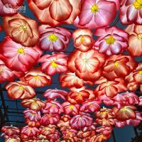 China Zigong Flower Lantern Passage Lighting - Custom 10-100m² Outdoor Festival Decor with 50,000+ Hour LED Lights for sale