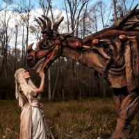 China Lifelike Animatronic Dragon Costume with Movable Wings - Customizable Full-Size Walkable Design for Theme Parks for sale