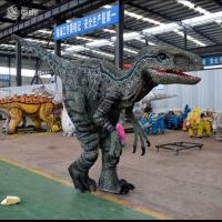China Customizable Velociraptor Dinosaur Costume with Animatronic Movements - CE Certified for Theme Parks & Events for sale