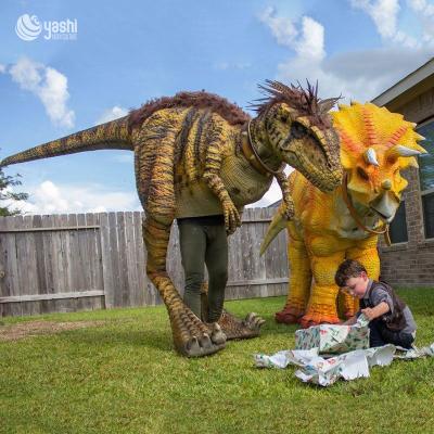 China Customizable Realistic Dinosaur Costume Velociraptor Costume for Party Performances Park Shows for sale