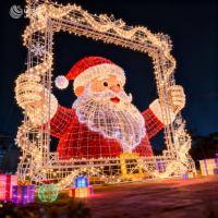 China Personalized Santa Claus Light Frame for Outdoor Holiday Scenes - Christmas Decoration for sale