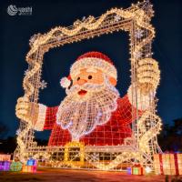 China Personalized Santa Claus Light Frame for Outdoor Holiday Scenes - Christmas Decoration for sale