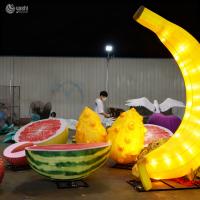 China Custom Giant Simulated Fruit LED Lanterns, Realistic Fruit Model Light Sculptures for Agricultural Fair & Theme Park for sale