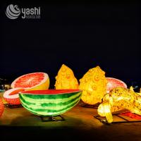 China Custom Giant Simulated Fruit LED Lanterns, Realistic Fruit Model Light Sculptures for Agricultural Fair & Theme Park for sale