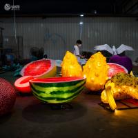 China Custom Giant Simulated Fruit LED Lanterns, Realistic Fruit Model Light Sculptures for Agricultural Fair & Theme Park for sale