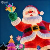 China Giant Christmas Santa Lantern - Vibrant LED Outdoor Christmas Decoration for sale