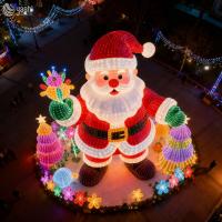 China Giant Christmas Santa Lantern - Vibrant LED Outdoor Christmas Decoration for sale
