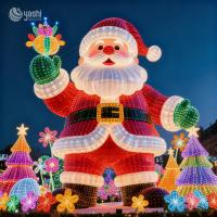 China Giant Christmas Santa Lantern - Vibrant LED Outdoor Christmas Decoration for sale