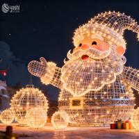 China Personalized Santa Claus Light Frame for Outdoor Holiday Scenes - Christmas Decoration for sale