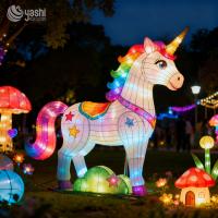 China Enchanted Unicorn Theme Lanterns for Amusement Park and Outdoor Decorations for sale