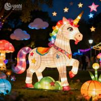 China Enchanted Unicorn Theme Lanterns for Amusement Park and Outdoor Decorations for sale