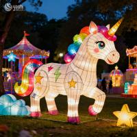China Enchanted Unicorn Theme Lanterns for Amusement Park and Outdoor Decorations for sale