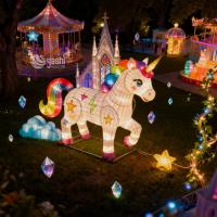 China Enchanted Unicorn Theme Lanterns for Amusement Park and Outdoor Decorations for sale