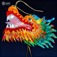 China Custom Giant Chinese Dragon Head Zigong Lantern, Traditional LED Dragon Light Sculpture for Outdoor Lunar Festival Display for sale