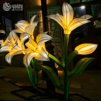 China High-quality Handmade Simulated Lily Lanterns for Outdoor Decoration and Park Ornamentation for sale