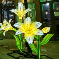 China High-quality Handmade Simulated Lily Lanterns for Outdoor Decoration and Park Ornamentation for sale