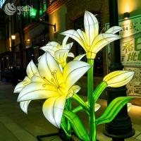 China High-quality Handmade Simulated Lily Lanterns for Outdoor Decoration and Park Ornamentation for sale