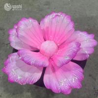China Colorful Gradient Glitter Artificial Flower Sculpture for Garden and Commercial Art Decoration for sale