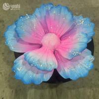 China Colorful Gradient Glitter Artificial Flower Sculpture for Garden and Commercial Art Decoration for sale