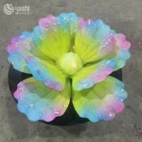 China Colorful Gradient Glitter Artificial Flower Sculpture for Garden and Commercial Art Decoration for sale