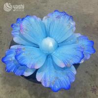 China Colorful Gradient Glitter Artificial Flower Sculpture for Garden and Commercial Art Decoration for sale