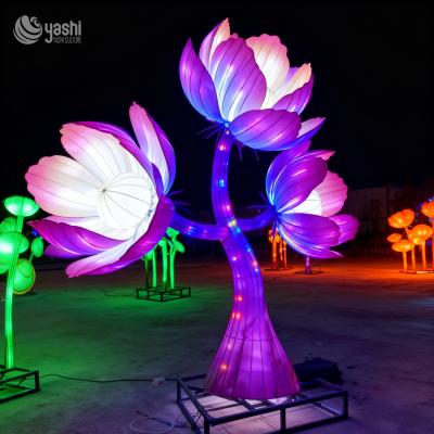 China LED Lotus Garden Light Installation, Artistic Multi-Flower Landscape Decoration for sale