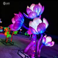 China LED Lotus Garden Light Installation, Artistic Multi-Flower Landscape Decoration for sale