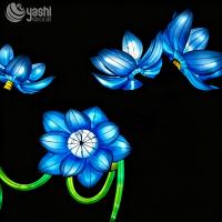 China Blue Lotus Vine LED Arch Light Outdoor Garden Art Installation Decorative Landscape Lantern for sale