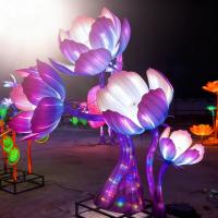 China LED Lotus Garden Light Installation, Artistic Multi-Flower Landscape Decoration for sale
