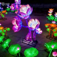 China LED Lotus Garden Light Installation, Artistic Multi-Flower Landscape Decoration for sale