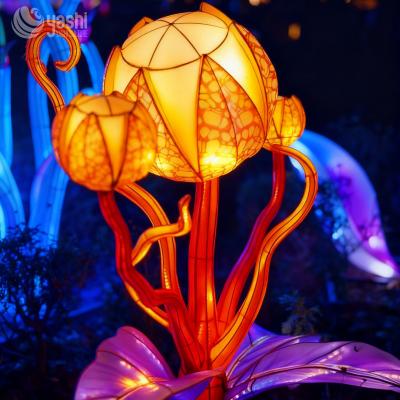 China Handcrafted Floral Lantern Device - Colorful Garden Flower-Shaped Light Decoration for sale