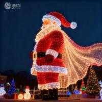 China Giant LED Santa Claus Light Installation Christmas Themed Commercial Decoration for sale