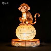 China Custom Chinese Zodiac Rooster Lantern | LED Cartoon Rooster Light Sculpture with Decorative Drum‑Shaped Base for Lunar New Year Outdoor Exhibition for sale