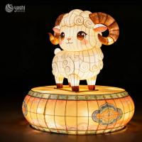 China Custom Chinese Zodiac Rooster Lantern | LED Cartoon Rooster Light Sculpture with Decorative Drum‑Shaped Base for Lunar New Year Outdoor Exhibition for sale