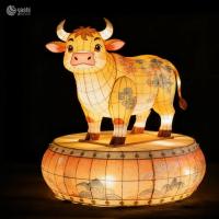 China Custom Chinese Zodiac Rat Lantern | LED Cute Cartoon Mouse Light Sculpture with Decorative Base for Lunar New Year Outdoor Exhibition for sale