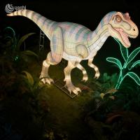China Dinosaur Lantern Sculpture by Zigong Lantern Factory - T-Rex Lantern for Jurassic Park Decor for sale
